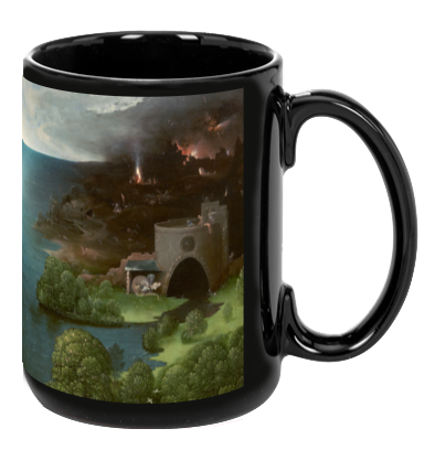 Patinir's Charon Crossing the Styx Black Mug – Dark Art Mart